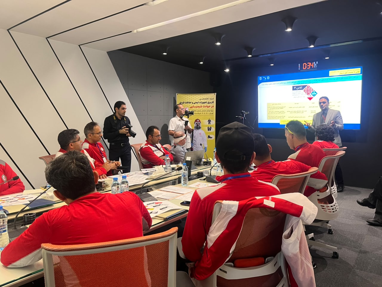 Holding a specialized workshop on safety equipment and personal ...